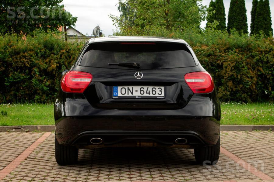 Black Mercedes-Benz A 200 2013 in Jelgava, with an engine capacity of 1.80 L and mileage of 185 thousand km for 9600 €, photo 6 on AUTOMOTO.COM.LV