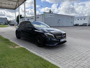 Black Mercedes-Benz A 200 2016 in Riga, with an engine capacity of 2.10 L and mileage of 156 thousand km for 12900 €, photo 1 on AUTOMOTO.COM.LV