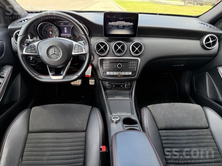 Black Mercedes-Benz A 200 2016 in Riga, with an engine capacity of 2.10 L and mileage of 156 thousand km for 12900 €, photo 7 on AUTOMOTO.COM.LV