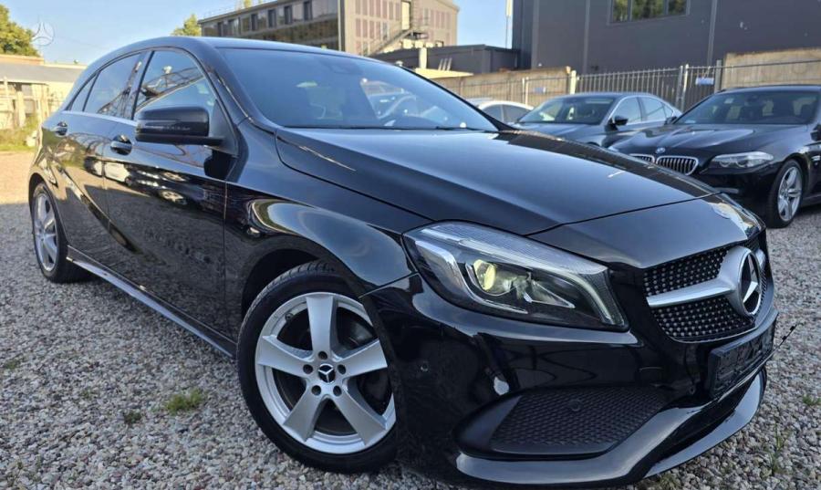 Melns Mercedes-Benz A 200 2018 Kauņa, ar dzinēja tilpumu 2.14 L un nobraukumu 240 tūkst. km par 10999 €, foto 1 vietnē AUTOMOTO.COM.LV