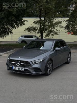 Grey Mercedes-Benz A 200 2019 in Riga, with an engine capacity of 1.30 L and mileage of 103 thousand km for 19900 €, photo 1 on AUTOMOTO.COM.LV
