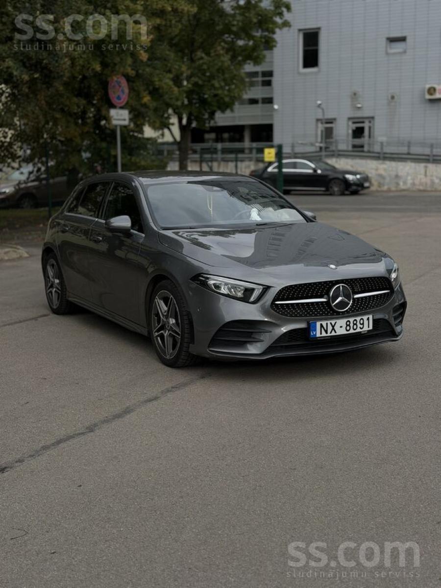 Grey Mercedes-Benz A 200 2019 in Riga, with an engine capacity of 1.30 L and mileage of 103 thousand km for 19900 €, photo 3 on AUTOMOTO.COM.LV