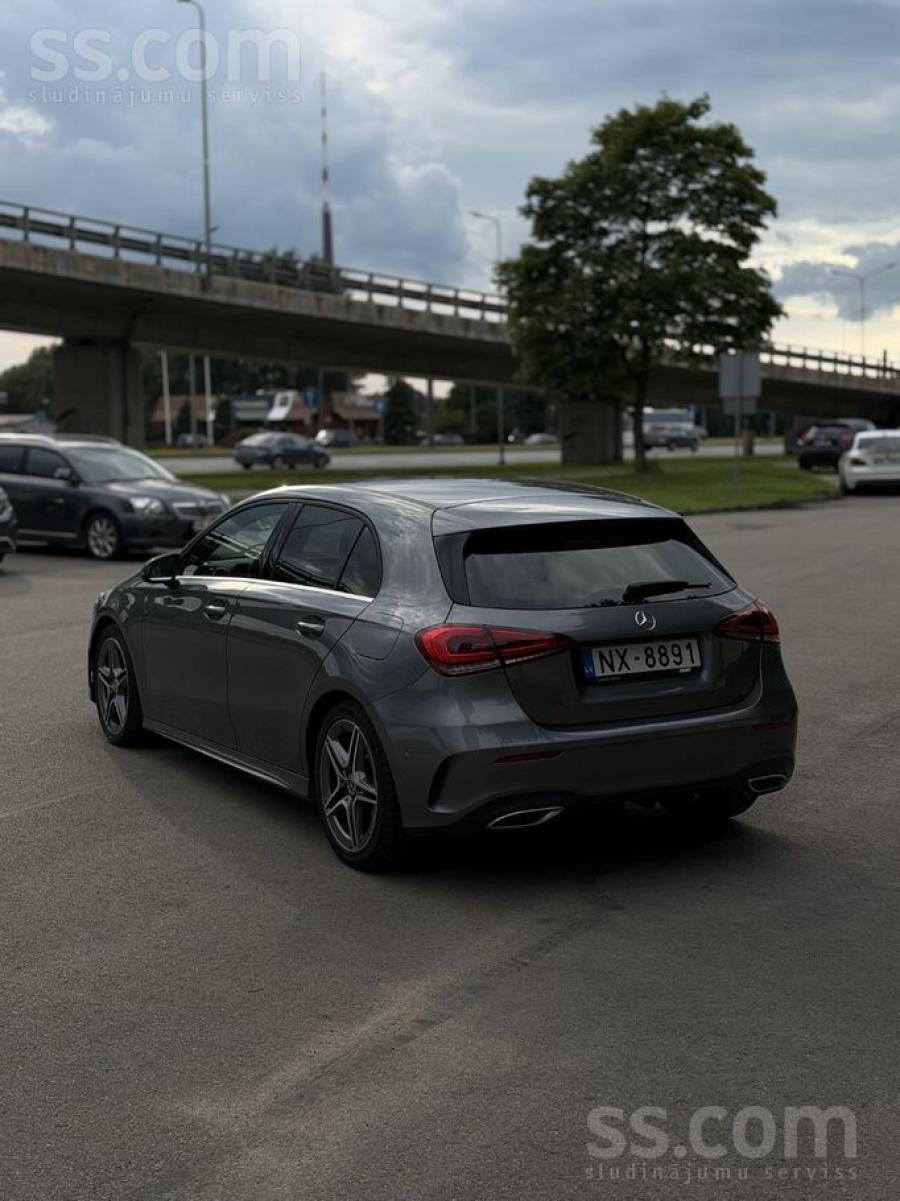 Grey Mercedes-Benz A 200 2019 in Riga, with an engine capacity of 1.30 L and mileage of 103 thousand km for 19900 €, photo 4 on AUTOMOTO.COM.LV