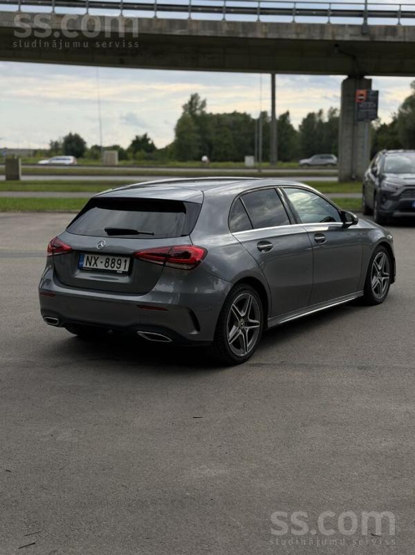 Grey Mercedes-Benz A 200 2019 in Riga, with an engine capacity of 1.30 L and mileage of 103 thousand km for 19900 €, photo 5 on AUTOMOTO.COM.LV