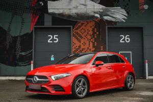 Red Mercedes-Benz A 200 2018 in Kaunas, with an engine capacity of 1.30 L and mileage of 186 thousand km for 16950 €, photo 3 on AUTOMOTO.COM.LV