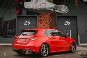 Red Mercedes-Benz A 200 2018 in Kaunas, with an engine capacity of 1.30 L and mileage of 186 thousand km for 16950 €, photo 5 on AUTOMOTO.COM.LV