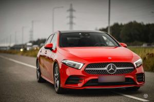 Red Mercedes-Benz A 200 2018 in Kaunas, with an engine capacity of 1.30 L and mileage of 186 thousand km for 16950 €, photo 10 on AUTOMOTO.COM.LV