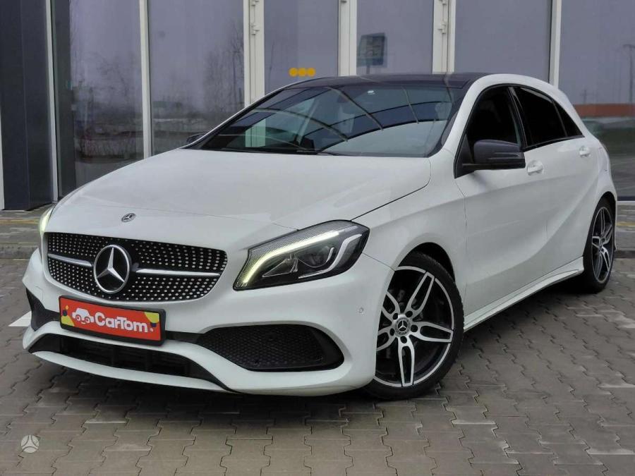 White Mercedes-Benz A 200 2018 in Vilnius, with an engine capacity of 2.14 L and mileage of 235 thousand km for 12000 €, photo 3 on AUTOMOTO.COM.LV