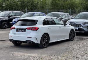 White Mercedes-Benz A 200 2018 in Vilnius, with an engine capacity of 1.30 L and mileage of 110 thousand km for 17500 €, photo 6 on AUTOMOTO.COM.LV