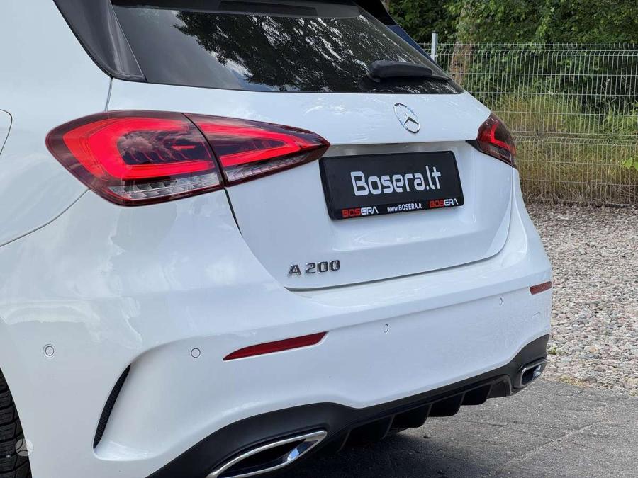 White Mercedes-Benz A 200 2018 in Vilnius, with an engine capacity of 1.30 L and mileage of 110 thousand km for 17500 €, photo 12 on AUTOMOTO.COM.LV