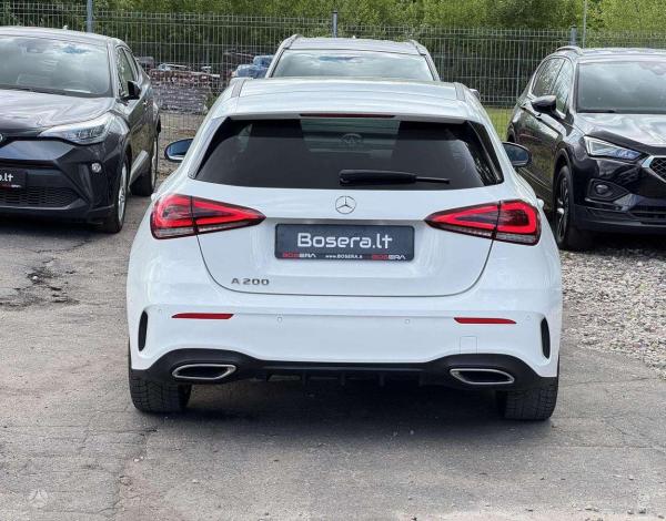 White Mercedes-Benz A 200 2018 in Vilnius, with an engine capacity of 1.30 L and mileage of 110 thousand km for 16490 €, photo 6 on AUTOMOTO.COM.LV