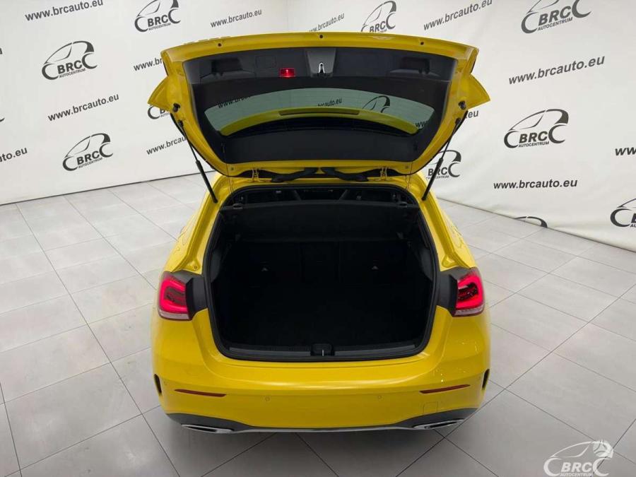 Yellow Mercedes-Benz a-220 2019 in Vilnius, with an engine capacity of 1.99 L and mileage of 28 thousand km for 19900 €, photo 27 on AUTOMOTO.COM.LV