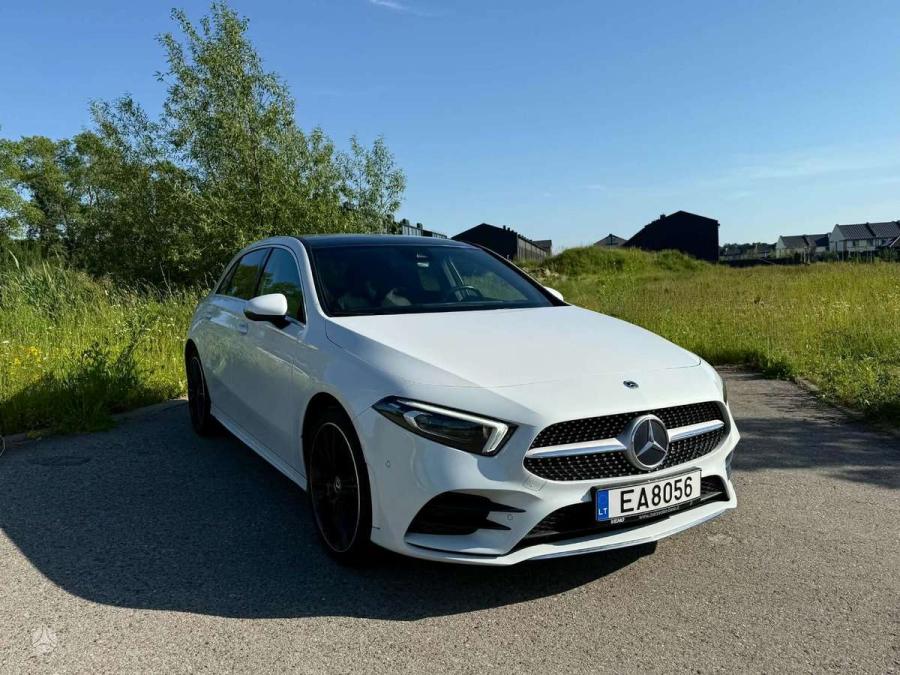White Mercedes-Benz a-250 2022 in Klaipeda, with an engine capacity of 1.33 L and mileage of 59 thousand km for 29300 €, photo 1 on AUTOMOTO.COM.LV