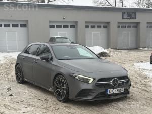 Серый Мерседес A 35 AMG 2019 в Рига, объемом двигателя 2.00 л и пробегом 97 тыс. км за 22900 €, фото  на AUTOMOTO.COM.LV