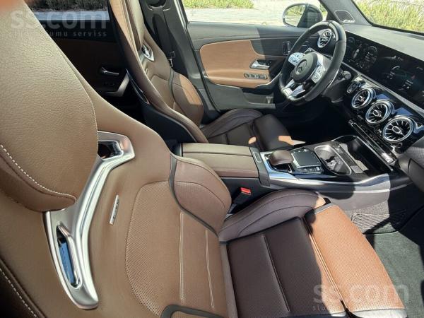 Grey Mercedes-Benz A 35 AMG 2019 in Riga, with an engine capacity of 2.00 L and mileage of 101 thousand km for 25900 €, photo 8 on AUTOMOTO.COM.LV