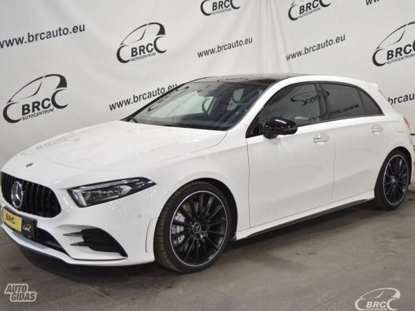 White Mercedes-Benz A 35 AMG 2019 in Riga, with an engine capacity of 2.00 L and mileage of 147 thousand km for 32900 €, photo 1 on AUTOMOTO.COM.LV