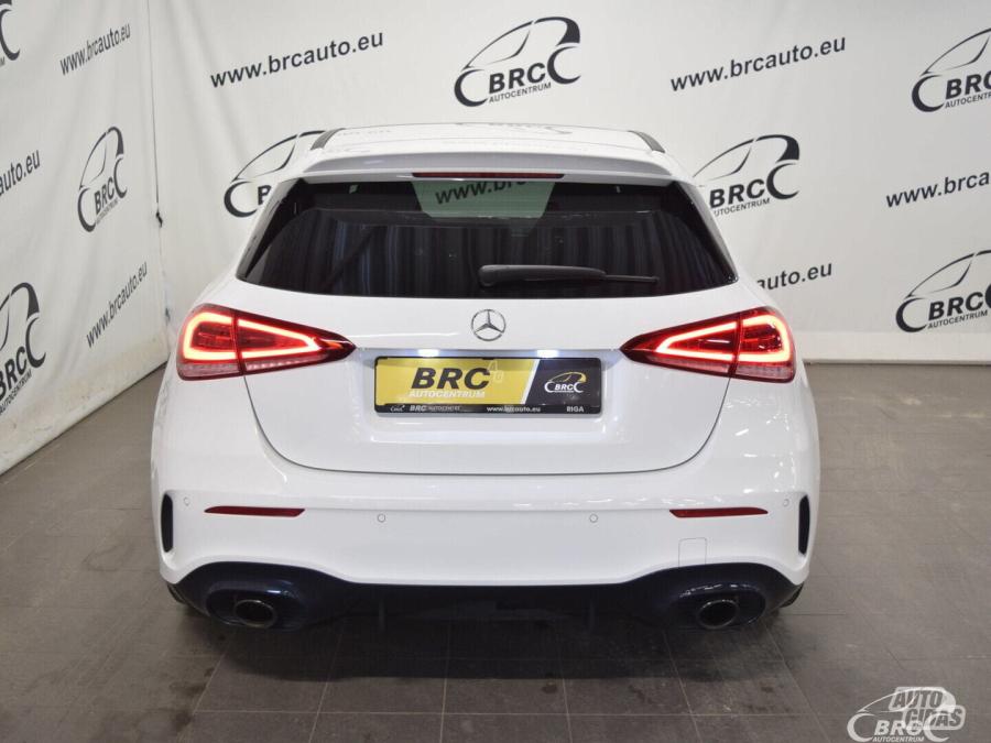 White Mercedes-Benz A 35 AMG 2019 in Riga, with an engine capacity of 2.00 L and mileage of 147 thousand km for 32900 €, photo 33 on AUTOMOTO.COM.LV