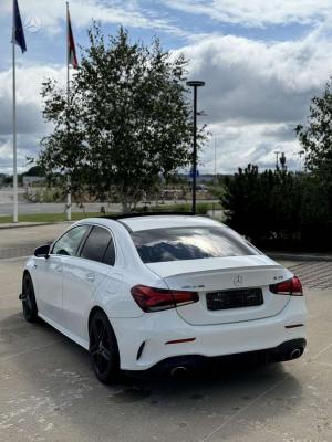 White Mercedes-Benz A 35 AMG 2020 in Vilnius, with an engine capacity of 2.00 L and mileage of 74 thousand km for 28990 €, photo 6 on AUTOMOTO.COM.LV