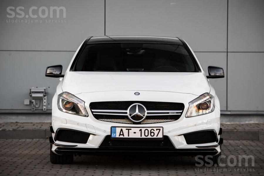 Balts Mercedes-Benz A 45 AMG 2014 Rīga, ar dzinēja tilpumu 2.00 L un nobraukumu 0 tūkst. km par 19900 €, foto 6 vietnē AUTOMOTO.COM.LV