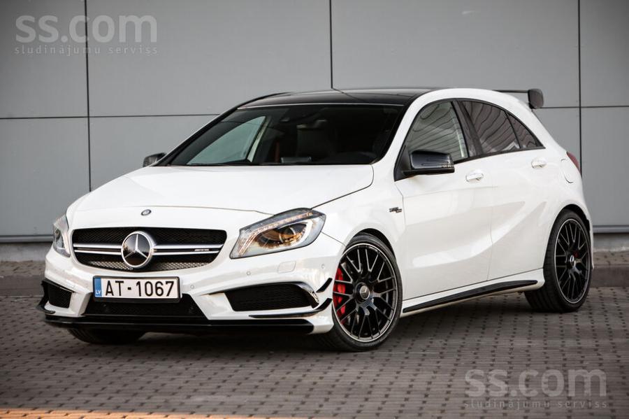 Balts Mercedes-Benz A 45 AMG 2014 Rīga, ar dzinēja tilpumu 2.00 L un nobraukumu 0 tūkst. km par 19900 €, foto 7 vietnē AUTOMOTO.COM.LV
