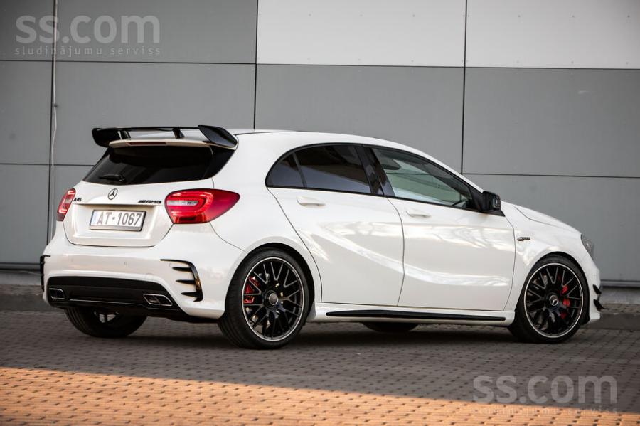 Balts Mercedes-Benz A 45 AMG 2014 Rīga, ar dzinēja tilpumu 2.00 L un nobraukumu 0 tūkst. km par 19900 €, foto 9 vietnē AUTOMOTO.COM.LV