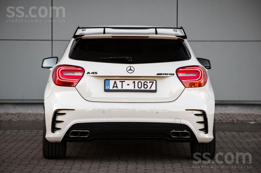 Balts Mercedes-Benz A 45 AMG 2014 Rīga, ar dzinēja tilpumu 2.00 L un nobraukumu 0 tūkst. km par 19900 €, foto 10 vietnē AUTOMOTO.COM.LV