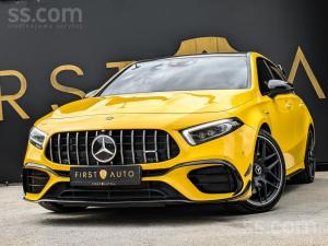 Yellow Mercedes-Benz A 45 AMG 2020 in Tukums, with an engine capacity of 2.00 L and mileage of 106 thousand km for 34990 €, photo 3 on AUTOMOTO.COM.LV