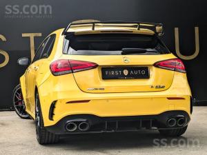 Yellow Mercedes-Benz A 45 AMG 2020 in Tukums, with an engine capacity of 2.00 L and mileage of 106 thousand km for 34990 €, photo 5 on AUTOMOTO.COM.LV