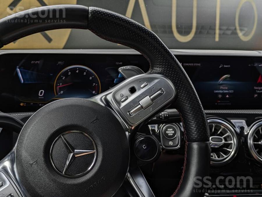 Yellow Mercedes-Benz A 45 AMG 2020 in Tukums, with an engine capacity of 2.00 L and mileage of 106 thousand km for 34990 €, photo 12 on AUTOMOTO.COM.LV