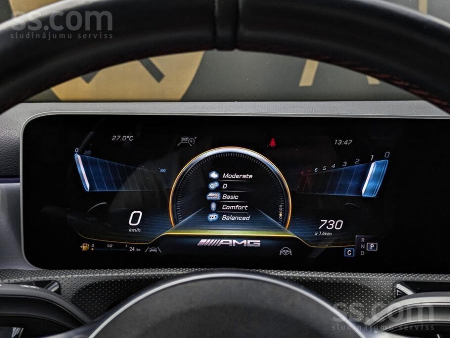 Yellow Mercedes-Benz A 45 AMG 2020 in Tukums, with an engine capacity of 2.00 L and mileage of 106 thousand km for 34990 €, photo 26 on AUTOMOTO.COM.LV
