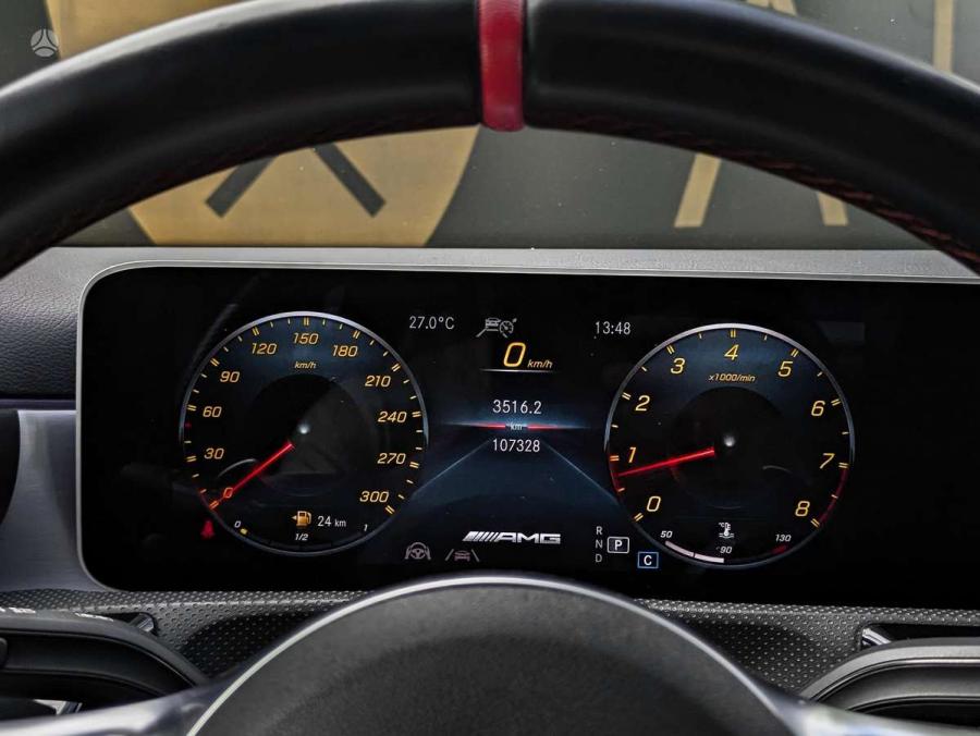 Желтый Мерседес A 45 AMГ 2020 в Тукумс, объемом двигателя 1.99 л и пробегом 106 тыс. км за 34990 €, фото 18 на AUTOMOTO.COM.LV