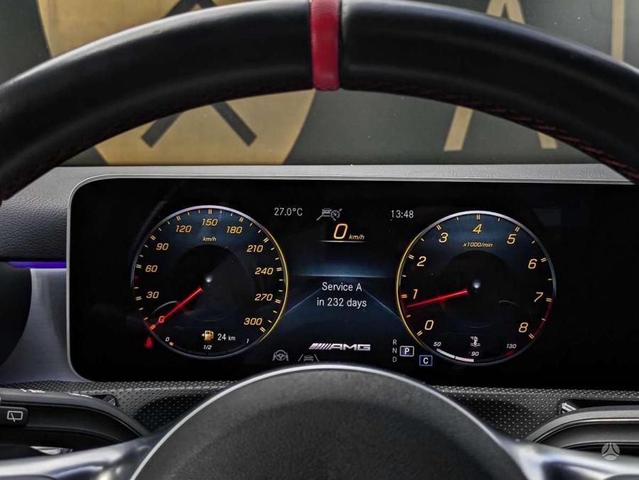 Желтый Мерседес A 45 AMГ 2020 в Тукумс, объемом двигателя 1.99 л и пробегом 106 тыс. км за 34990 €, фото 23 на AUTOMOTO.COM.LV