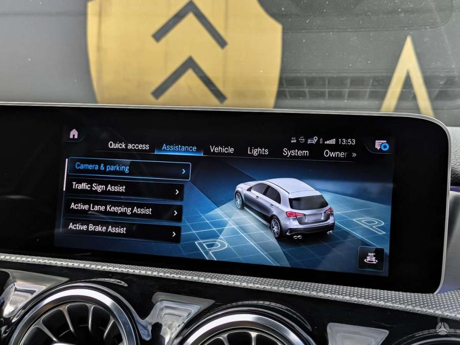 Желтый Мерседес A 45 AMГ 2020 в Тукумс, объемом двигателя 1.99 л и пробегом 106 тыс. км за 34990 €, фото 32 на AUTOMOTO.COM.LV