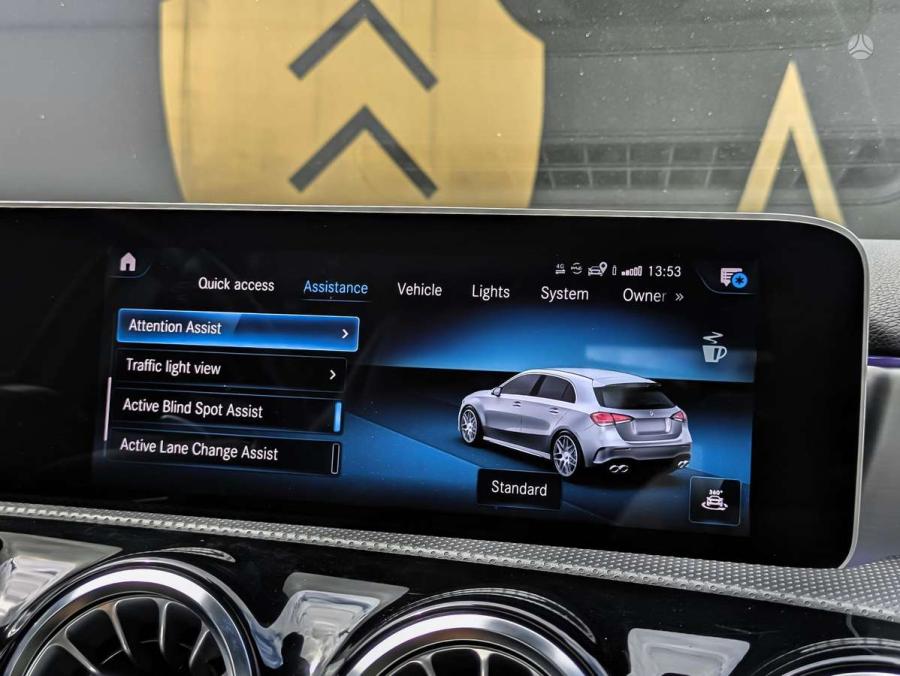 Желтый Мерседес A 45 AMГ 2020 в Тукумс, объемом двигателя 1.99 л и пробегом 106 тыс. км за 34990 €, фото 36 на AUTOMOTO.COM.LV