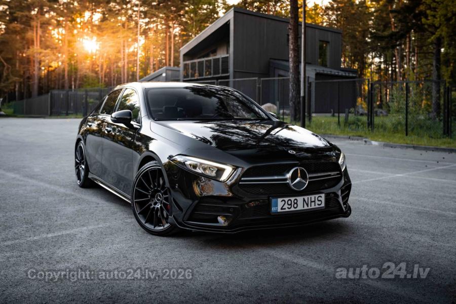 Black Mercedes-Benz A-Class 2022 in Tallinn, with an engine capacity of 2.00 L and mileage of 43 thousand km for 41000 €, photo 3 on AUTOMOTO.COM.LV