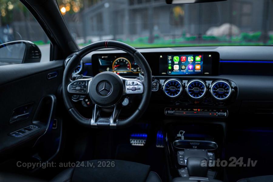Black Mercedes-Benz A-Class 2022 in Tallinn, with an engine capacity of 2.00 L and mileage of 43 thousand km for 41000 €, photo 22 on AUTOMOTO.COM.LV