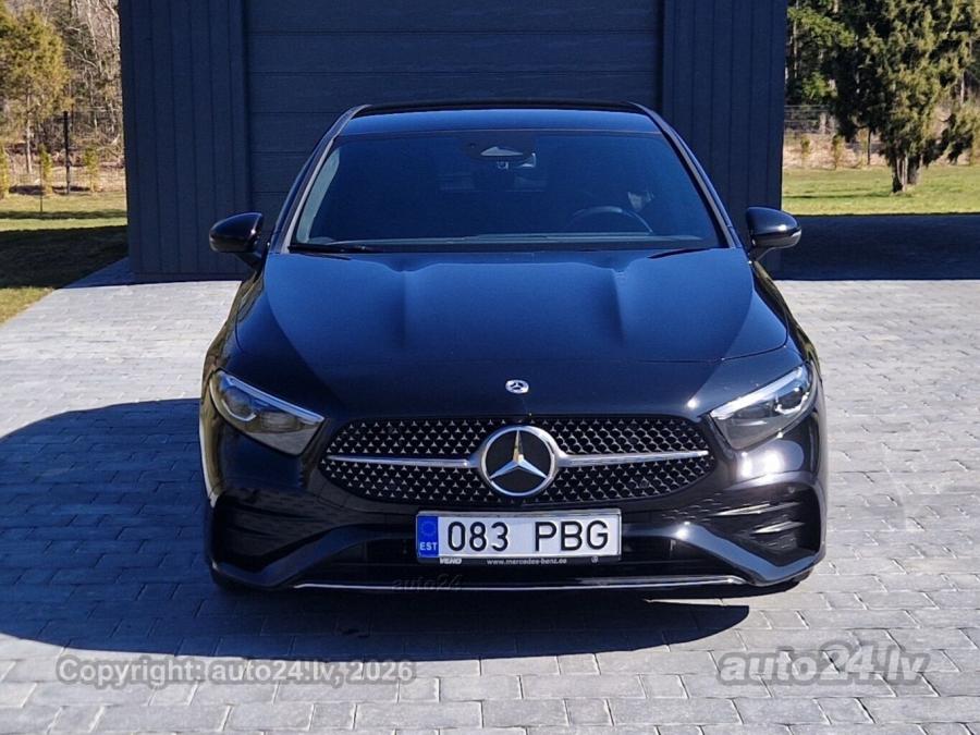 Black Mercedes-Benz A-Class 2023 in Tallinn, with an engine capacity of 0.00 L and mileage of 39 thousand km for 33900 €, photo 1 on AUTOMOTO.COM.LV