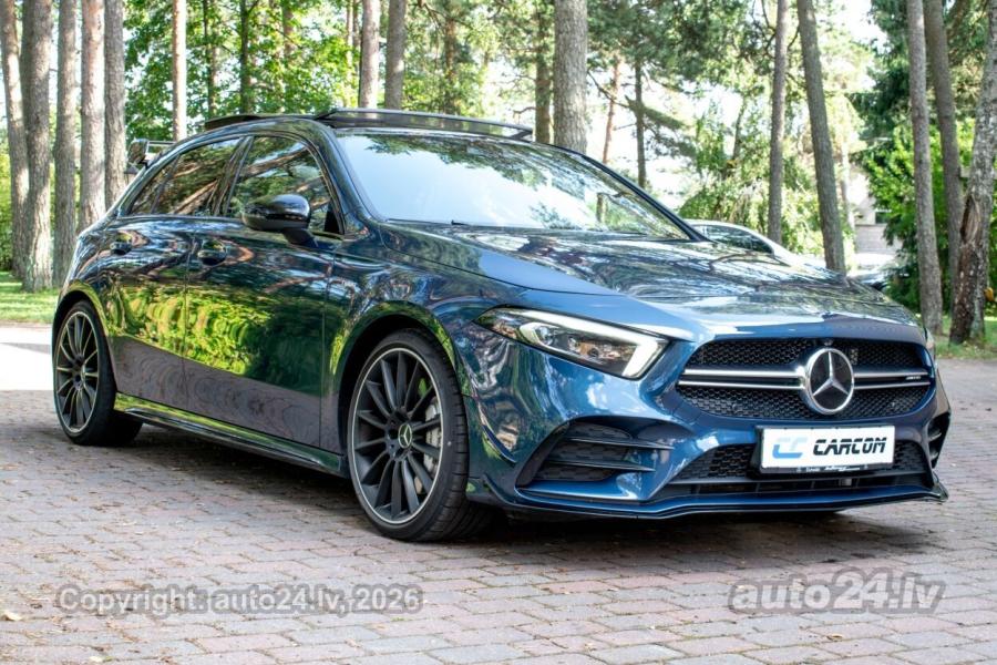 Blue Mercedes-Benz A-Class 2019 in Tallinn, with an engine capacity of 2.00 L and mileage of 111 thousand km for 32130 €, photo 1 on AUTOMOTO.COM.LV