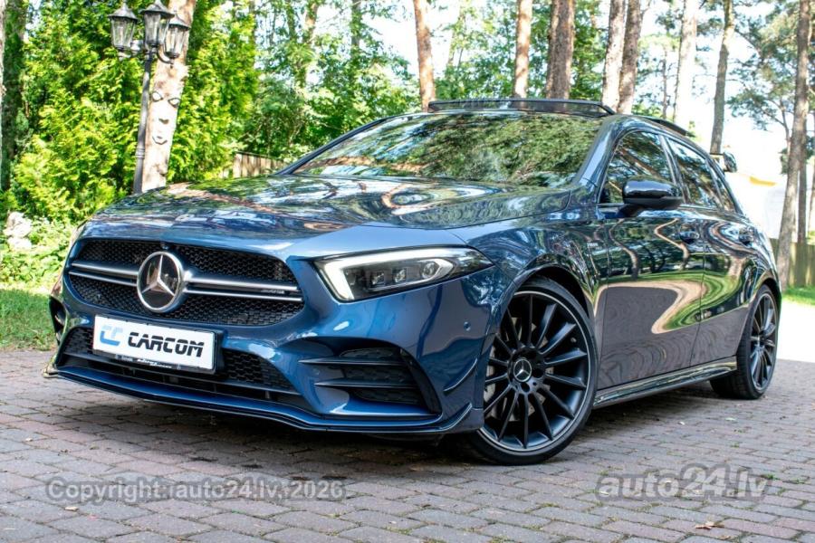 Blue Mercedes-Benz A-Class 2019 in Tallinn, with an engine capacity of 2.00 L and mileage of 111 thousand km for 32130 €, photo 4 on AUTOMOTO.COM.LV