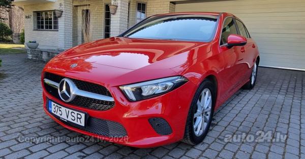 Red Mercedes-Benz A-Class 2019 in Tallinn, with an engine capacity of 1.30 L and mileage of 66 thousand km for 23900 €, photo 1 on AUTOMOTO.COM.LV