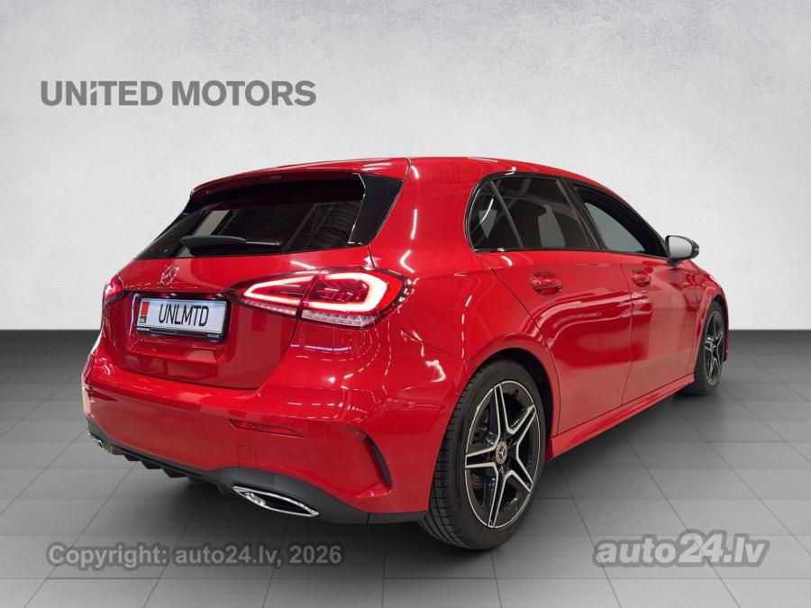 Red Mercedes-Benz A-Class 2019 in Tallinn, with an engine capacity of 1.30 L and mileage of 94 thousand km for 19900 €, photo 3 on AUTOMOTO.COM.LV