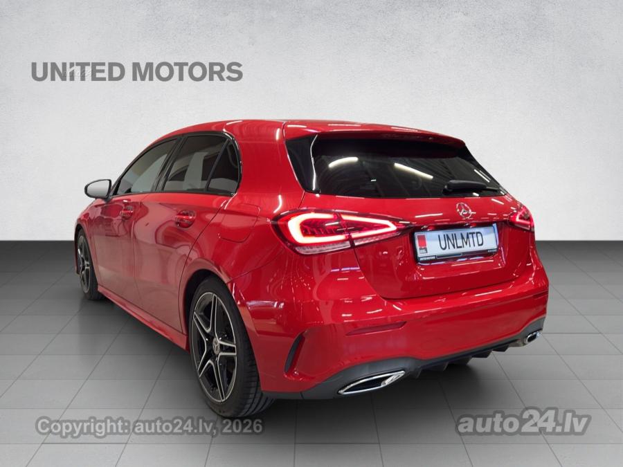 Red Mercedes-Benz A-Class 2019 in Tallinn, with an engine capacity of 1.30 L and mileage of 94 thousand km for 19900 €, photo 5 on AUTOMOTO.COM.LV