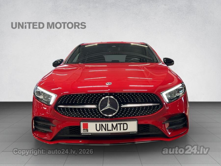 Red Mercedes-Benz A-Class 2019 in Tallinn, with an engine capacity of 1.30 L and mileage of 94 thousand km for 19900 €, photo 6 on AUTOMOTO.COM.LV