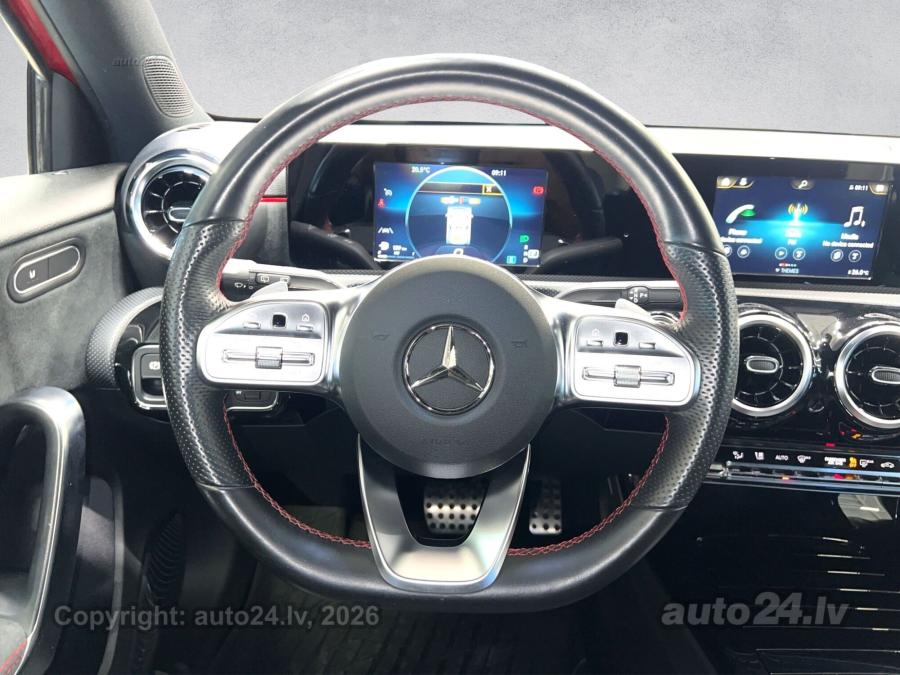 Red Mercedes-Benz A-Class 2019 in Tallinn, with an engine capacity of 1.30 L and mileage of 94 thousand km for 19900 €, photo 10 on AUTOMOTO.COM.LV
