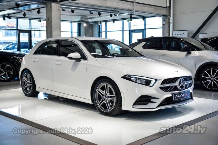 White Mercedes-Benz A-Class 2019 in Tallinn, with an engine capacity of 1.30 L and mileage of 61 thousand km for 23500 €, photo 1 on AUTOMOTO.COM.LV