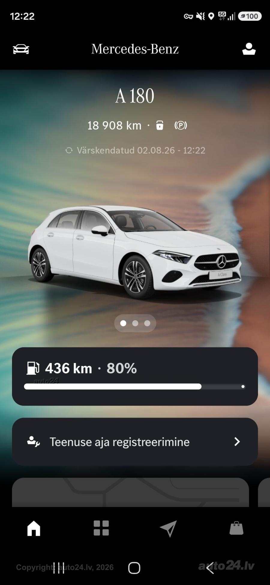 Balts Mercedes-Benz A-Class 2023 Tallina, ar dzinēja tilpumu 1.30 L un nobraukumu 19 tūkst. km par 30100 €, foto 26 vietnē AUTOMOTO.COM.LV