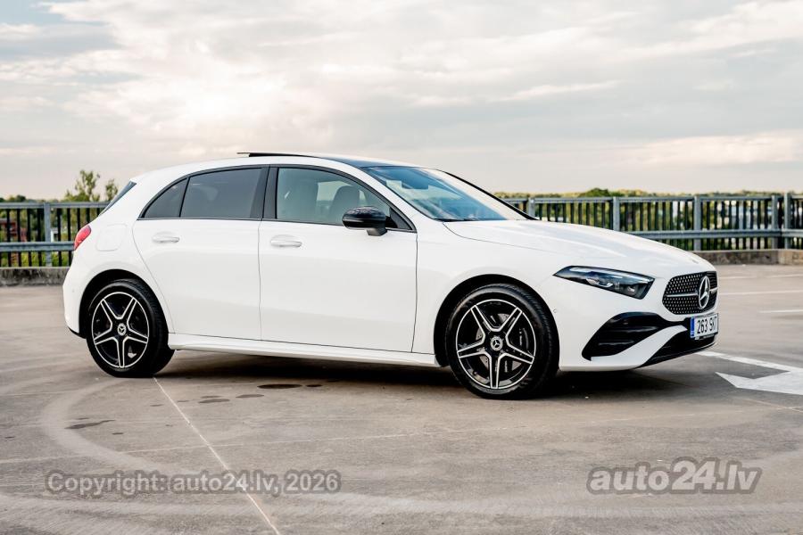 White Mercedes-Benz A-Class 2023 in Parnu, with an engine capacity of 1.30 L and mileage of 66 thousand km for 34500 €, photo 4 on AUTOMOTO.COM.LV