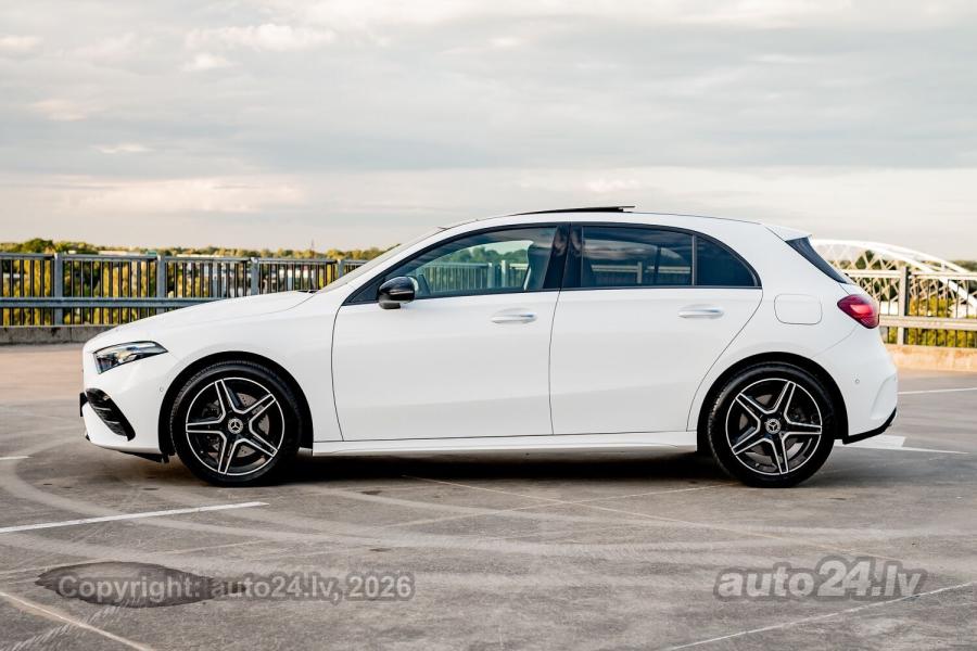 White Mercedes-Benz A-Class 2023 in Parnu, with an engine capacity of 1.30 L and mileage of 66 thousand km for 34500 €, photo 6 on AUTOMOTO.COM.LV