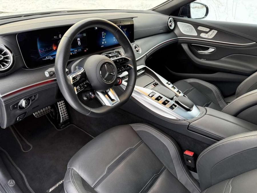 Black Mercedes-Benz amg-gt 2024 in Klaipeda, with an engine capacity of 3.00 L and mileage of 13 thousand km for 94100 €, photo 10 on AUTOMOTO.COM.LV