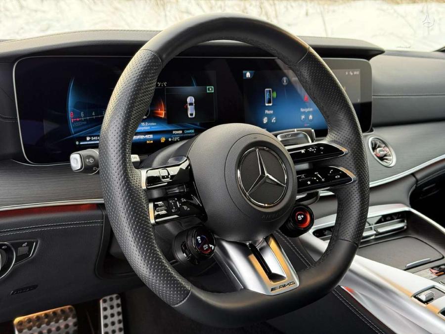 Black Mercedes-Benz amg-gt 2024 in Klaipeda, with an engine capacity of 3.00 L and mileage of 13 thousand km for 94100 €, photo 12 on AUTOMOTO.COM.LV